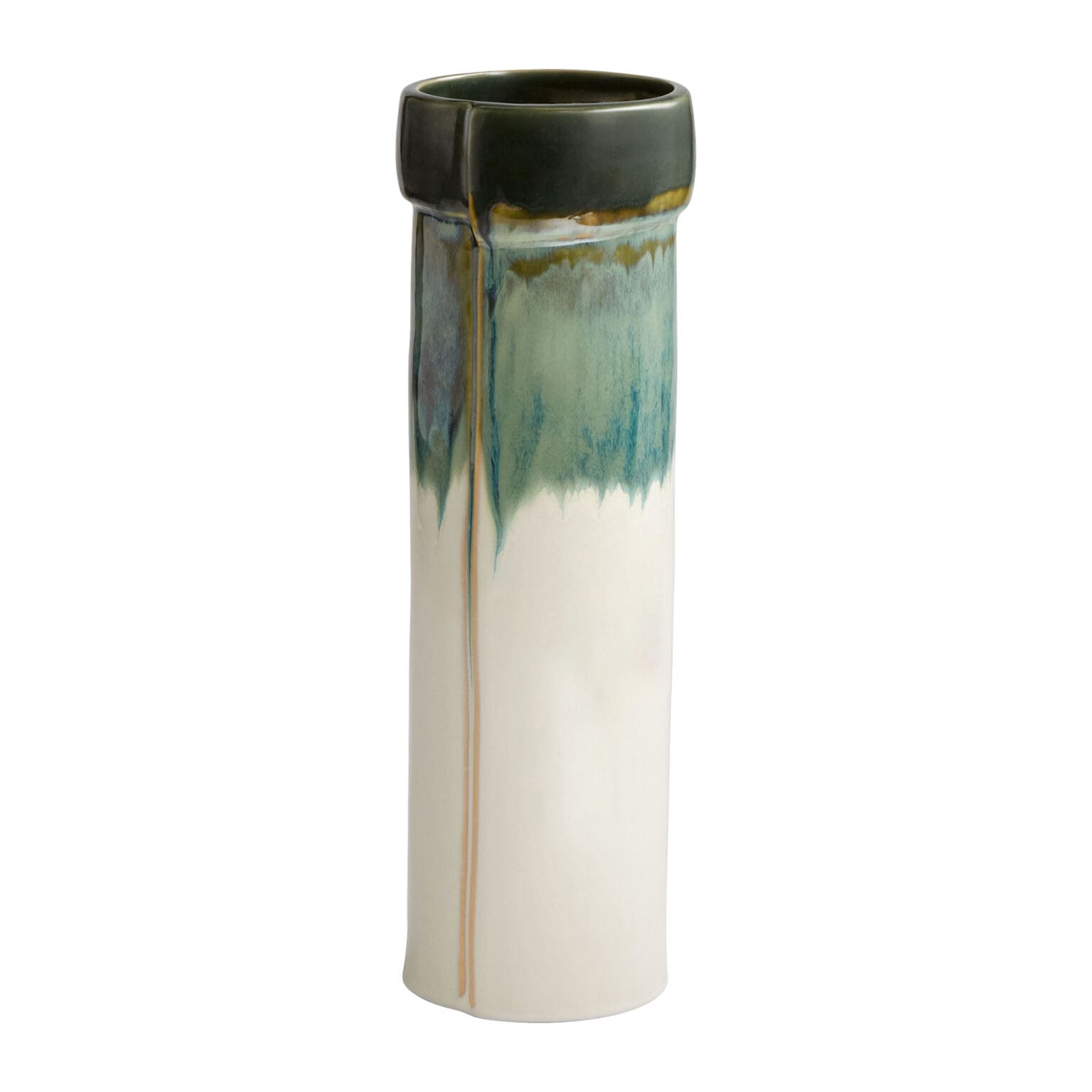 Folded Vase Designed by Seth Vaughn | Cascade Sage – Medium - Cyan Design
