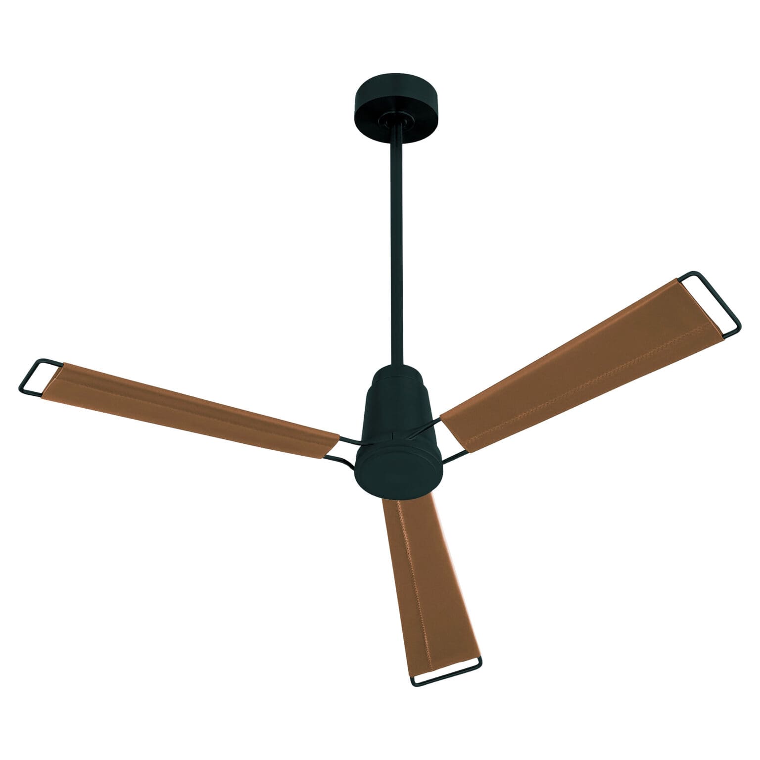 Zephyr 60″ Ceiling Fan | Matte Black – Saddle Leather - Cyan Design