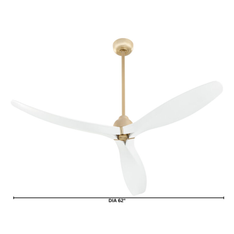 Bora Bora 62″ Ceiling Fan | Aged Brass – Studio White - Cyan Design
