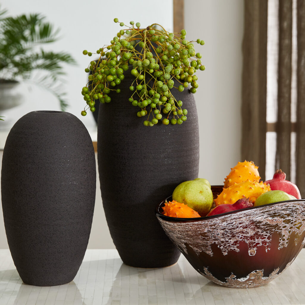 Callisto Bowl | Amber Brown - Cyan Design