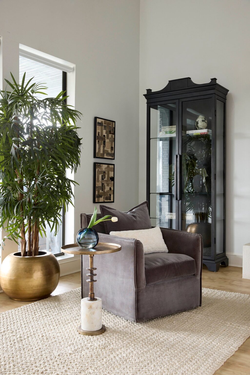 Jetson Accent Table Designed by J Kent Martin | Antique Brass - Cyan Design