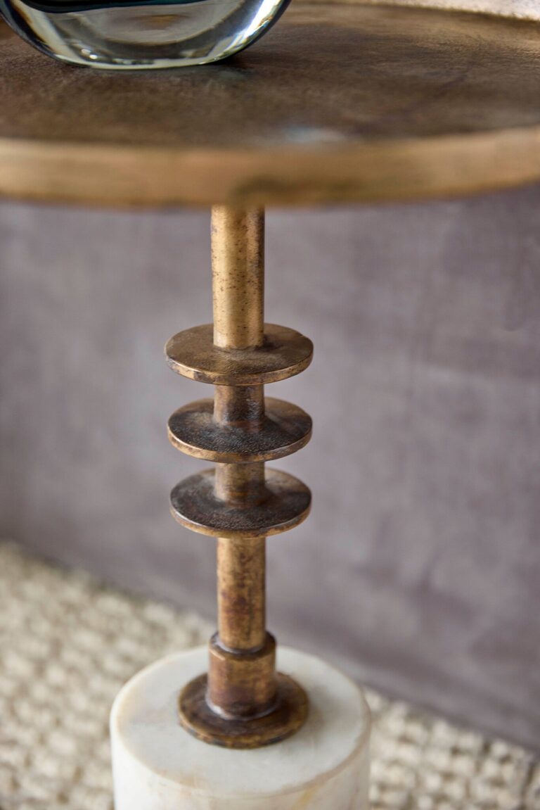 Jetson Accent Table Designed by J Kent Martin | Antique Brass - Cyan Design