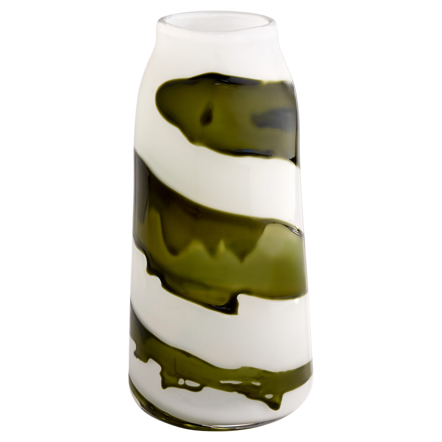 Fern Vase | White | Spring Green – Small - Cyan Design