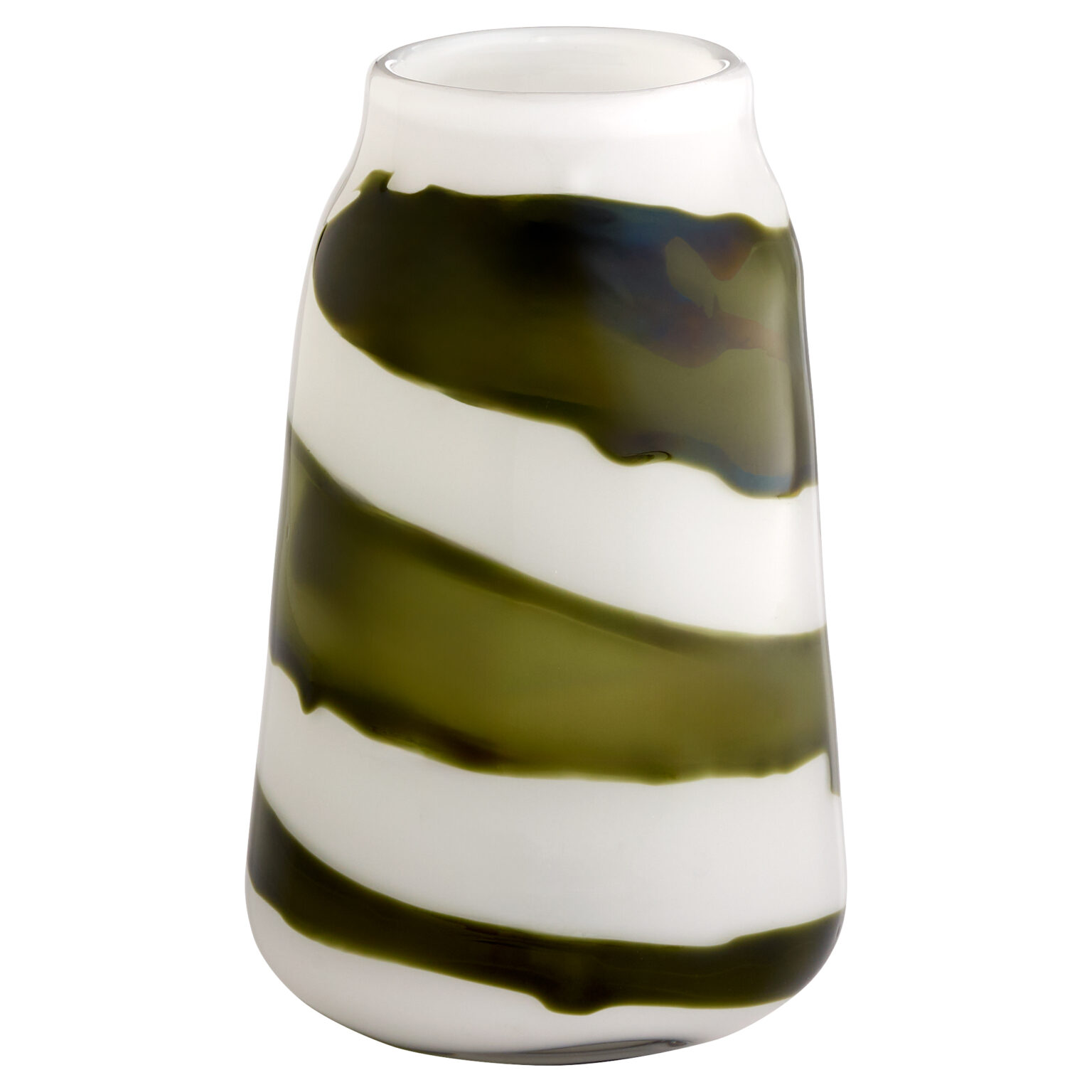 Fern Vase | White | Spring Green – Small - Cyan Design