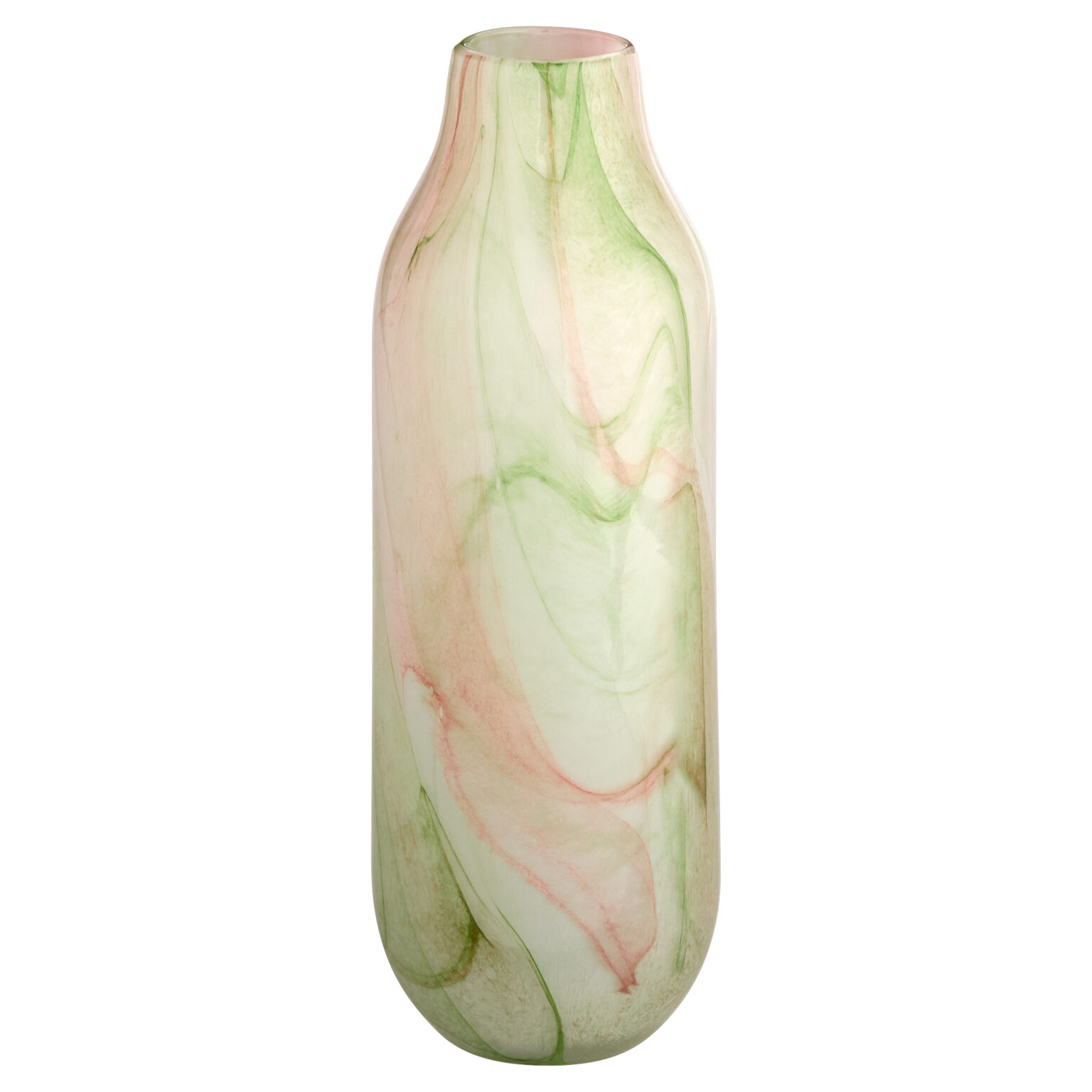 Fern Vase | White | Spring Green – Small - Cyan Design