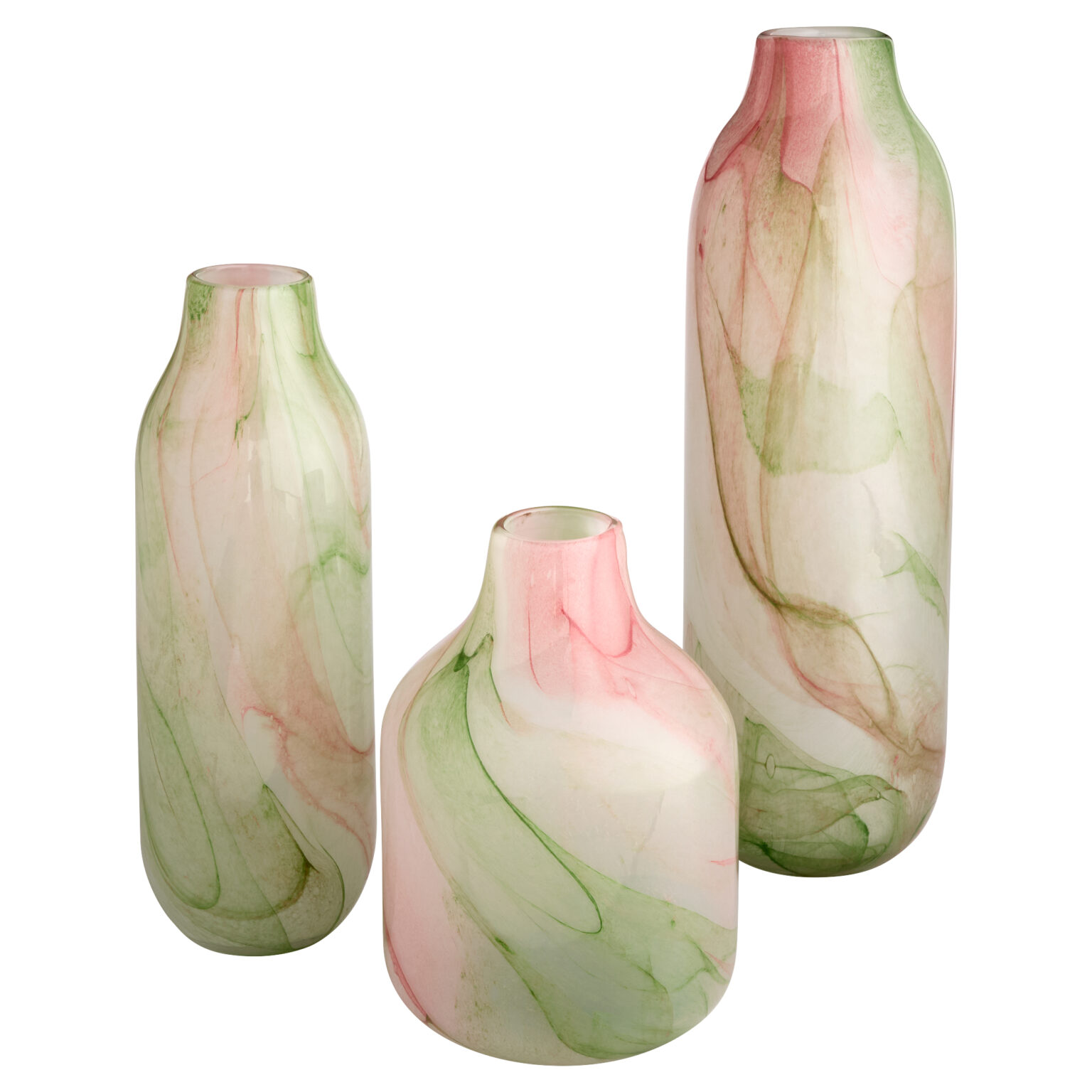 Fern Vase | White | Spring Green – Small - Cyan Design