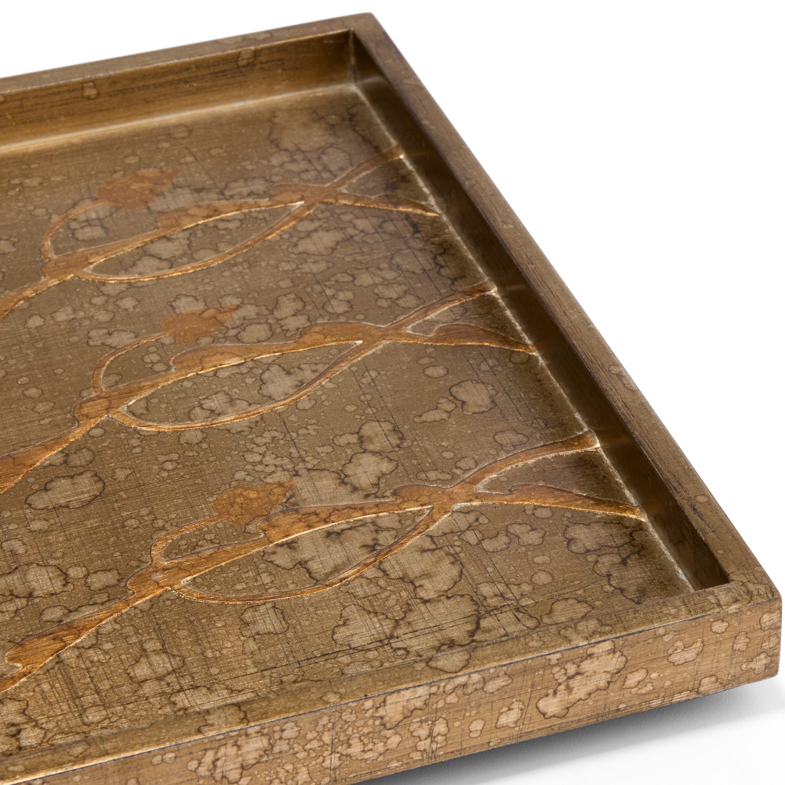 Florence Tray | Bronze Lacquer | Square - Cyan Design