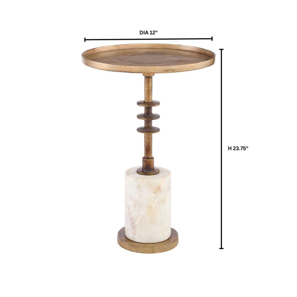 Jetson Accent Table Designed by J Kent Martin | Antique Brass - Cyan Design